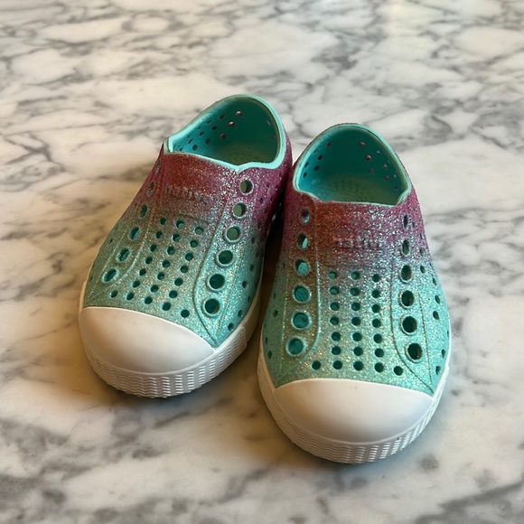 Native Shoes | Shoes | Native Shoes Sparkle Teal And Pink | Poshmark